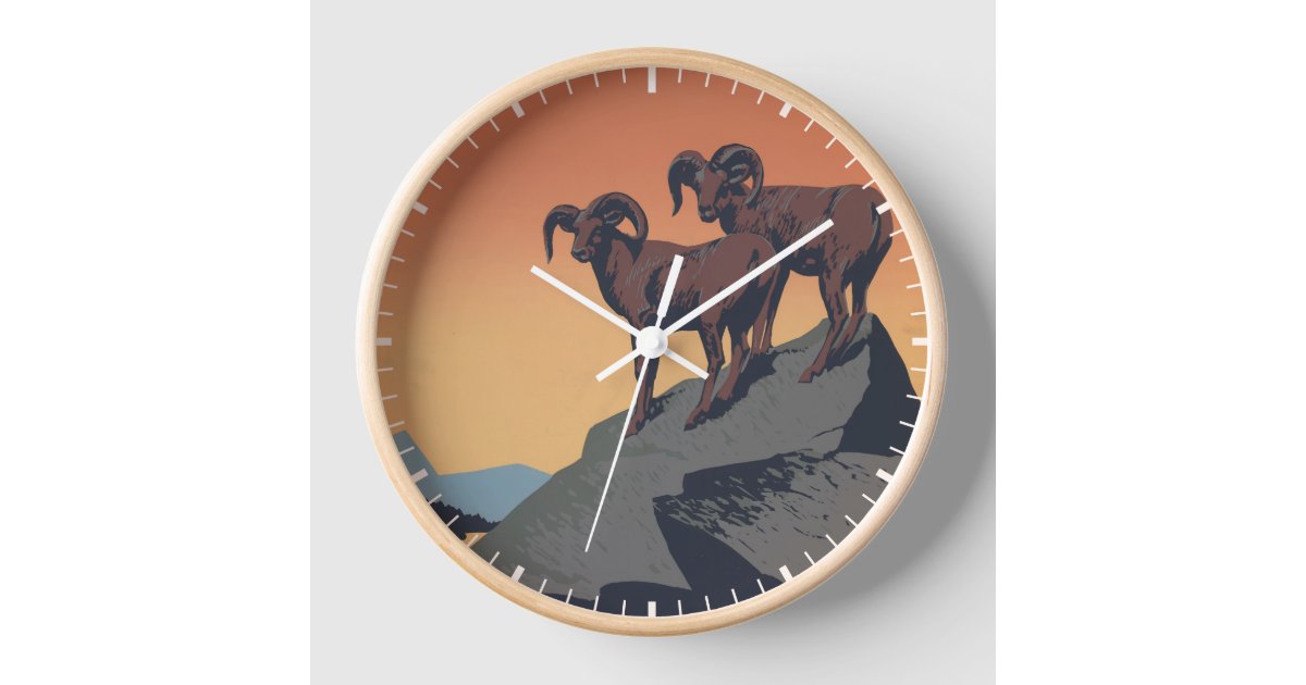 Vintage Poster Promoting Travel To National Parks Clock | Zazzle