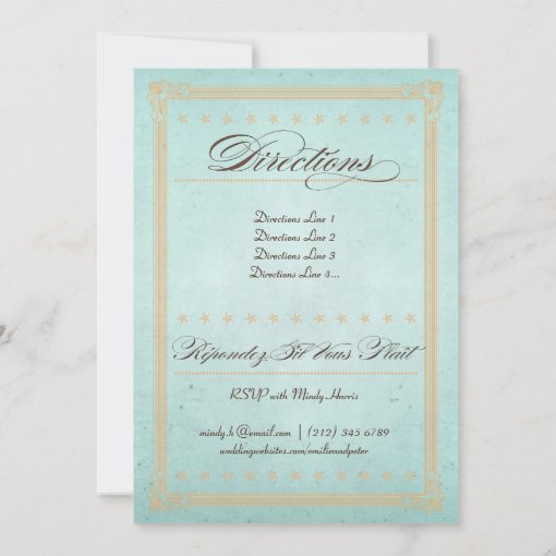 Vintage Poster Style Blue Wedding Invitation | Zazzle