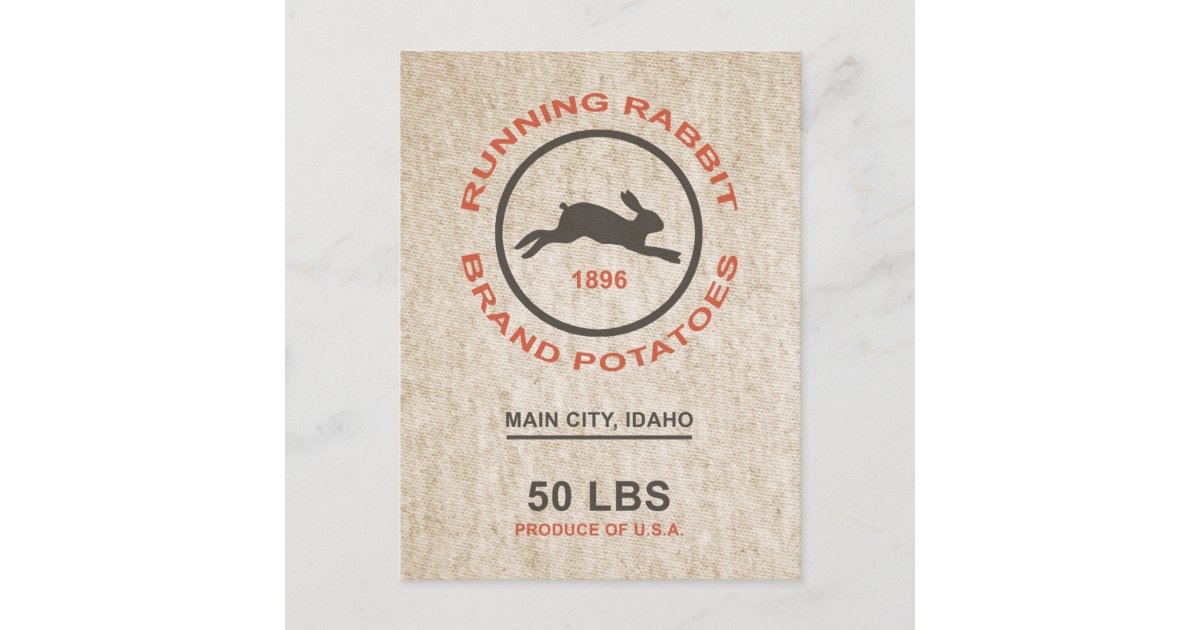 Vintage Potato Sack Postcard | Zazzle