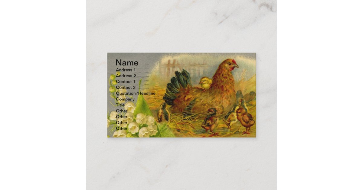 Vintage Poultry Business Card | Zazzle