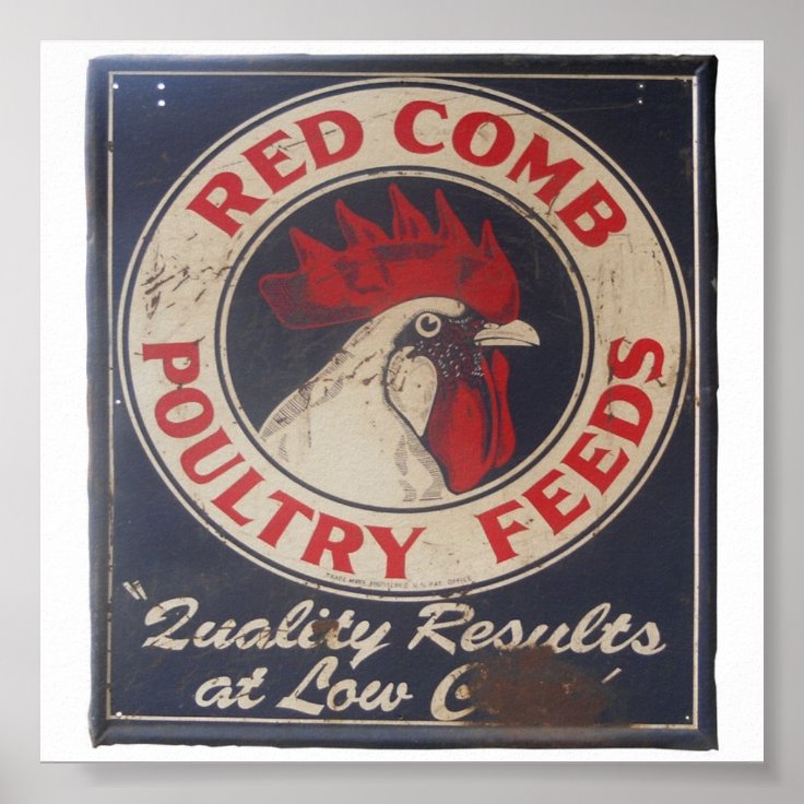 Vintage Poultry Feeds Sign | Zazzle
