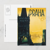 Vintage Prague (Praha) Fine Travel Poster Postcard | Zazzle