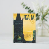 Vintage Prague (Praha) Fine Travel Poster Postcard | Zazzle