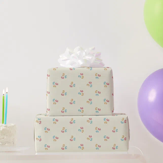 Vintage Pretty Cream Floral Wrapping Paper | Zazzle