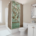 vintage print mermaid shower curtain | Zazzle