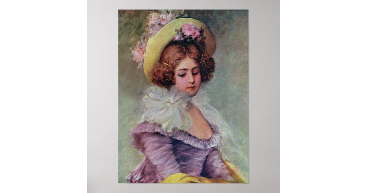 Vintage Print - Victorian Lady | Zazzle