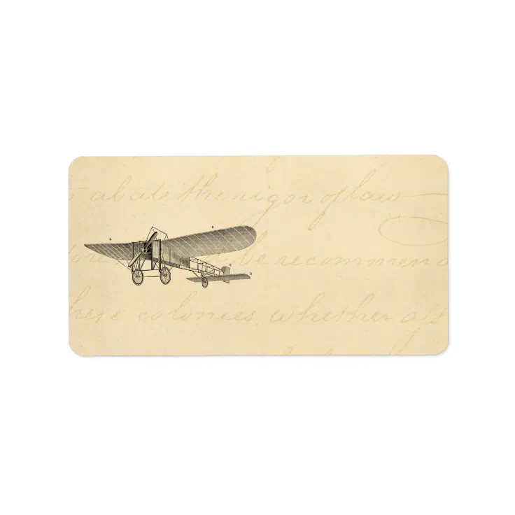 Vintage Propeller Airplane Retro Old Prop Plane Label | Zazzle