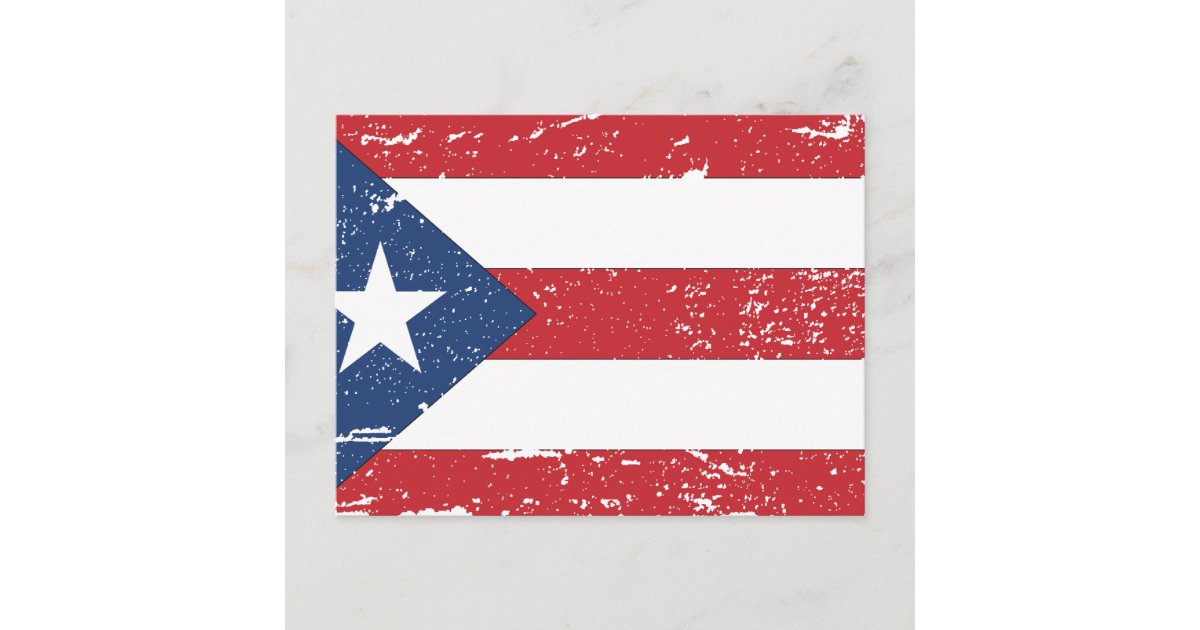 Vintage Puerto Rico Flag Postcard | Zazzle