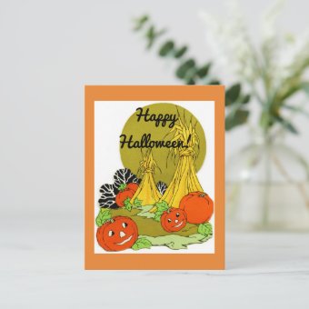 Vintage Pumpkin Patch Postcard | Zazzle