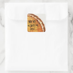 Vintage Pumpkin Pie Square Sticker | Zazzle