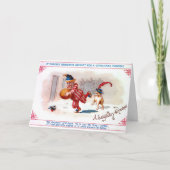 Vintage Punch Christmas Holiday Card | Zazzle