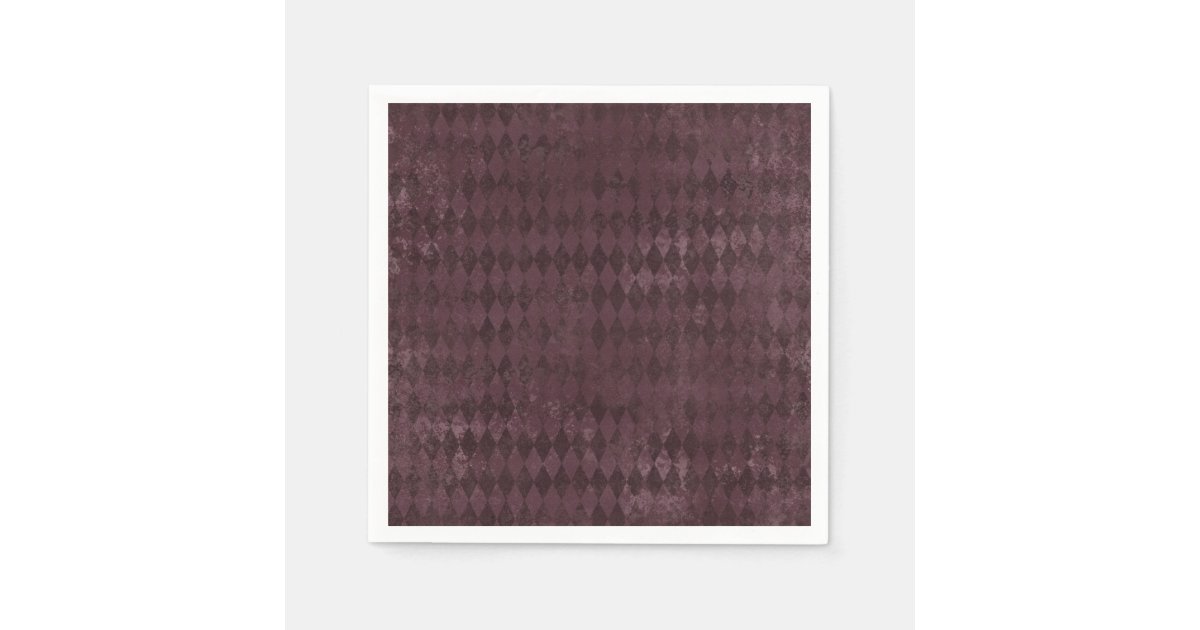 Vintage Purple Harlequin Pattern Paper Napkins | Zazzle
