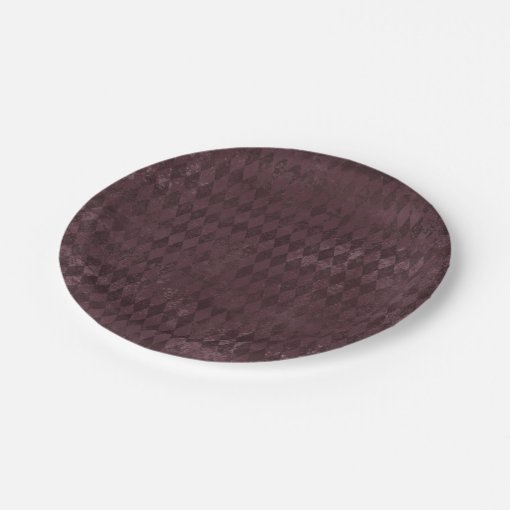 Vintage Purple Harlequin Pattern Paper Plates | Zazzle