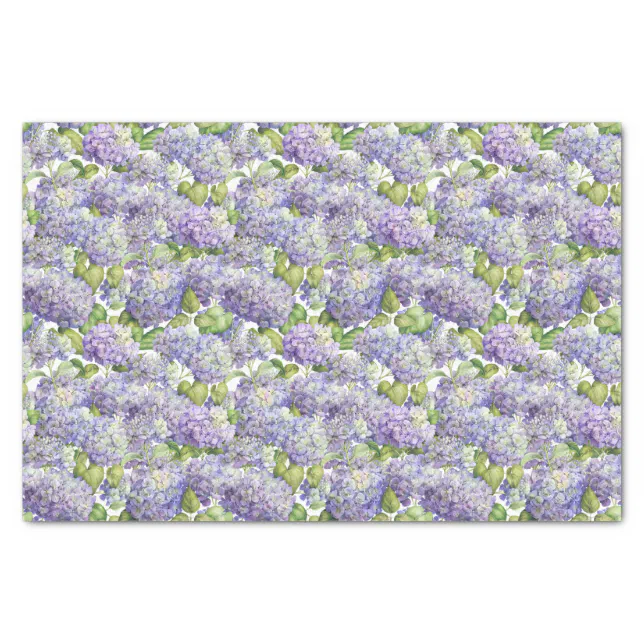 Vintage Purple Hydrangea Floral Pattern Tissue Paper | Zazzle