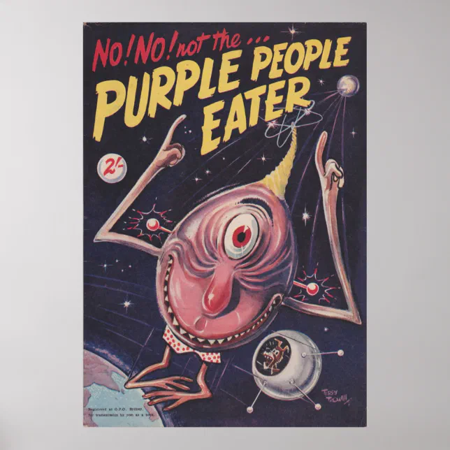 Vintage Purple People Eater Poster | Zazzle
