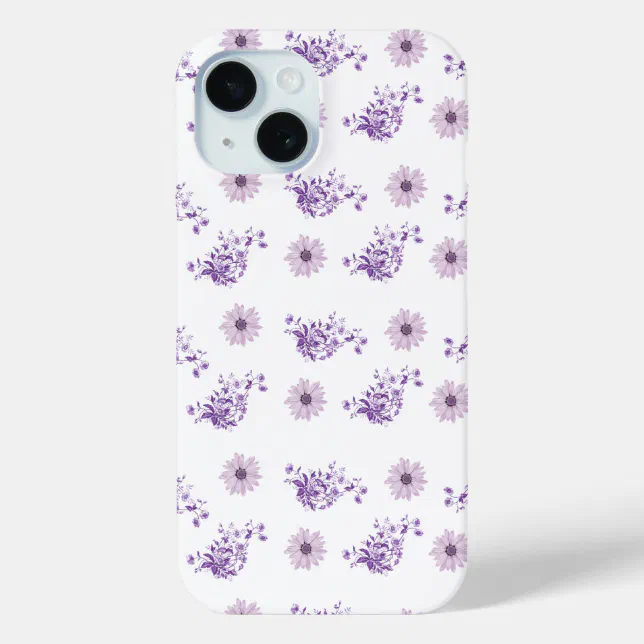 Vintage Purple Pink Flower Floral Boho Case-Mate iPhone Case | Zazzle