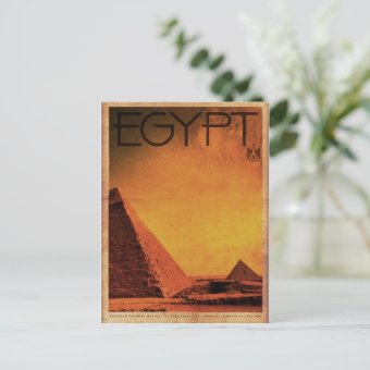 Vintage Pyramids Egypt Travel Postcard | Zazzle