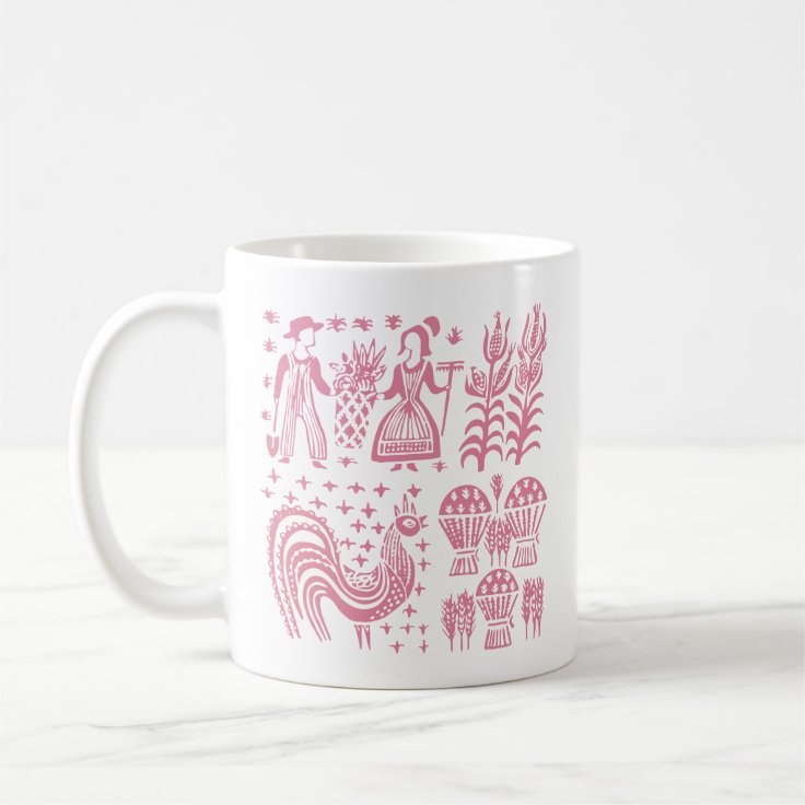 Vintage Pyrex Pattern - Butterprint Pink Coffee Mug | Zazzle