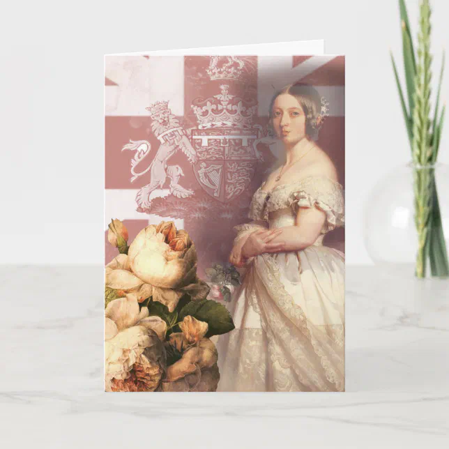 Vintage Queen Victoria Happy Birthday Card | Zazzle