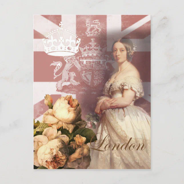 Vintage Queen Victoria London Postcard | Zazzle