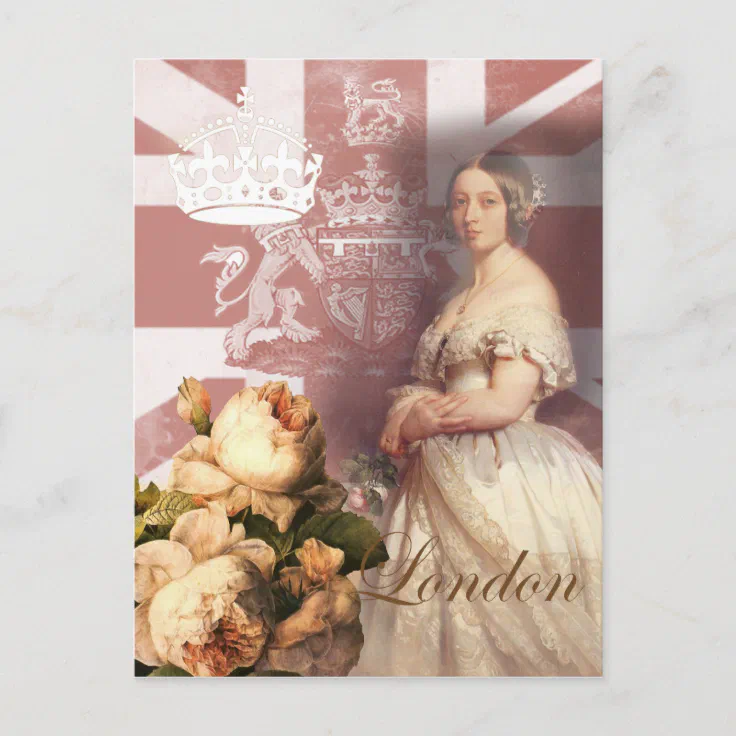 Vintage Queen Victoria London Postcard | Zazzle