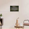 Vintage Qwerty Typewriter Rustic Keyboard Poster | Zazzle