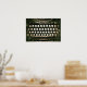 Vintage Qwerty Typewriter Rustic Keyboard Poster | Zazzle