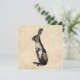 Vintage Rabbit Illustration Old Fashioned Bunny Card | Zazzle