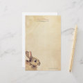 Vintage Rabbit Sketch Personalized Stationery | Zazzle