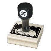 Vintage rabbits art deco rubber stamp | Zazzle