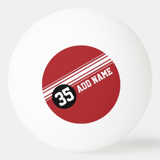 Vintage Racing Stripes - Red and Black Ping-Pong Ball | Zazzle.com