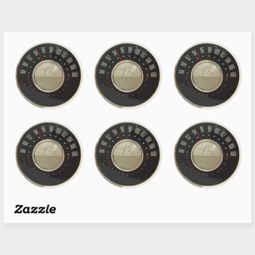 Vintage Radio Dial Classic Round Sticker | Zazzle
