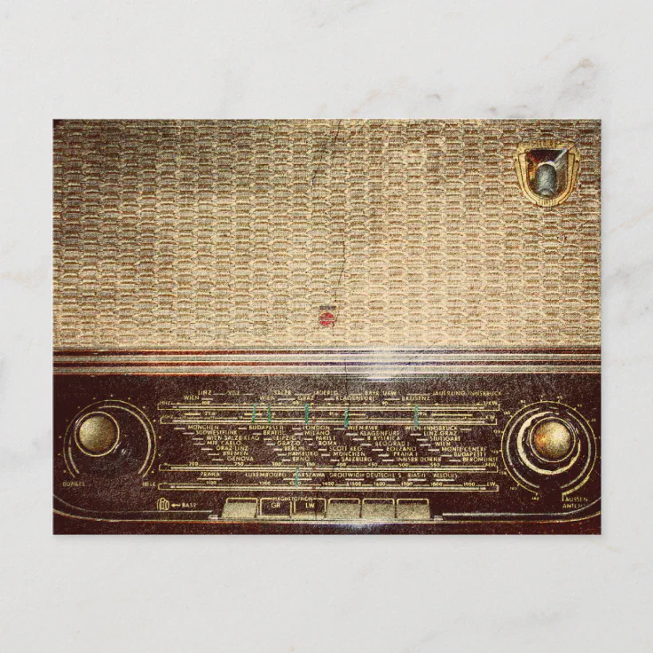 Vintage radio postcard | Zazzle