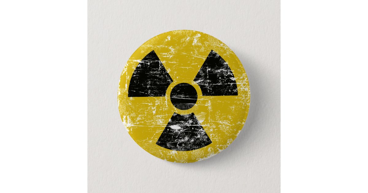 Vintage Radioactive Pinback Button | Zazzle