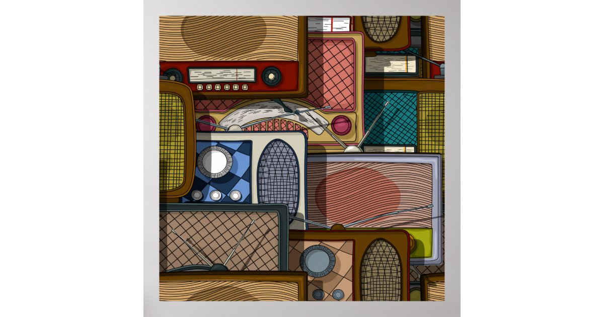Vintage Radios Poster | Zazzle