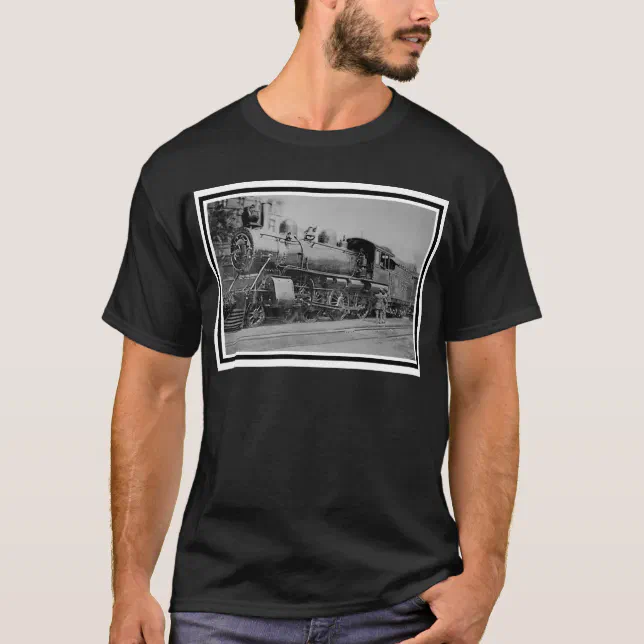 Vintage Railroad Steam Engine Train T-Shirt | Zazzle