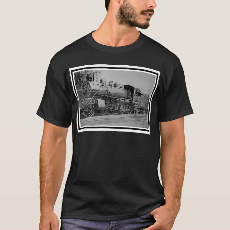 Vintage Railroad Steam Engine Train T-Shirt | Zazzle