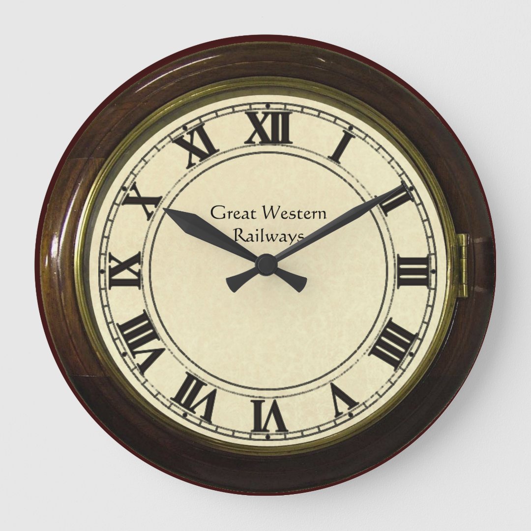 vintage railway station look clock | Zazzle