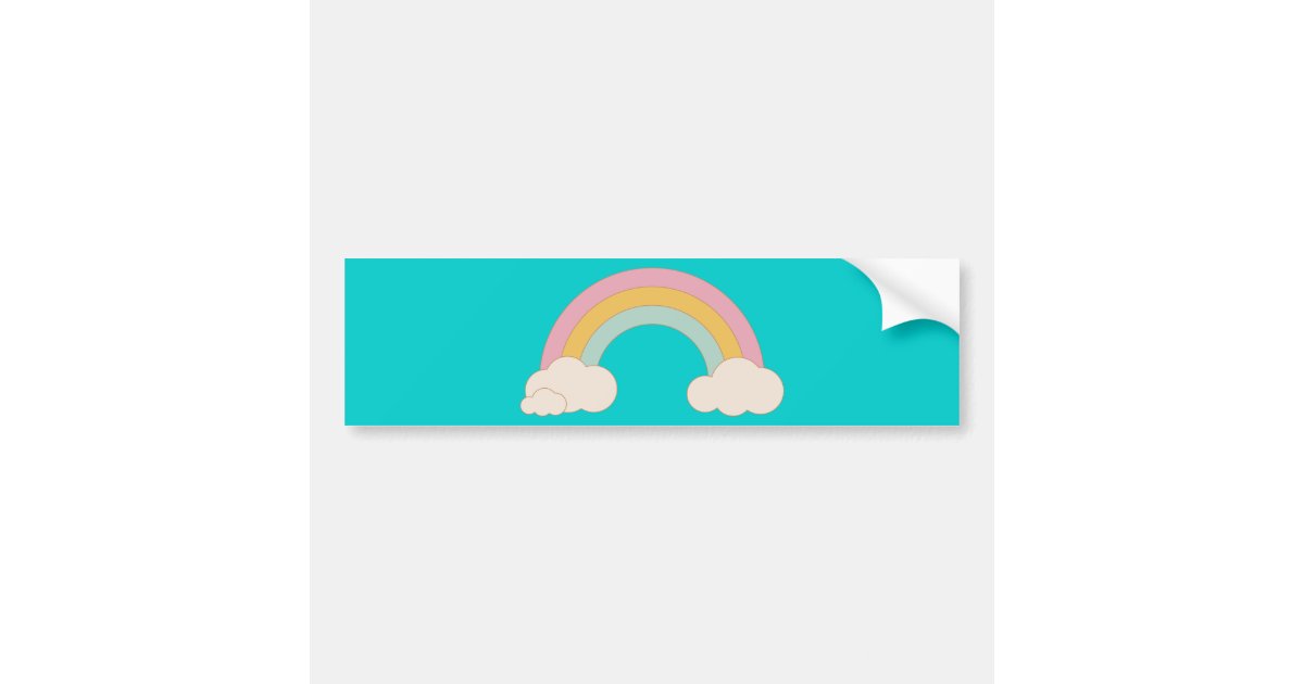 Vintage Rainbow Bumper Sticker | Zazzle