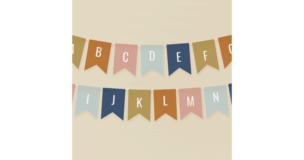 Vintage Rainbow Bunting Flags | Zazzle