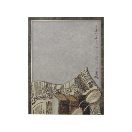 Vintage Reading Personalized Large Notepad | Zazzle