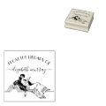 Vintage Reading Woman Classic Book Rubber Stamp | Zazzle