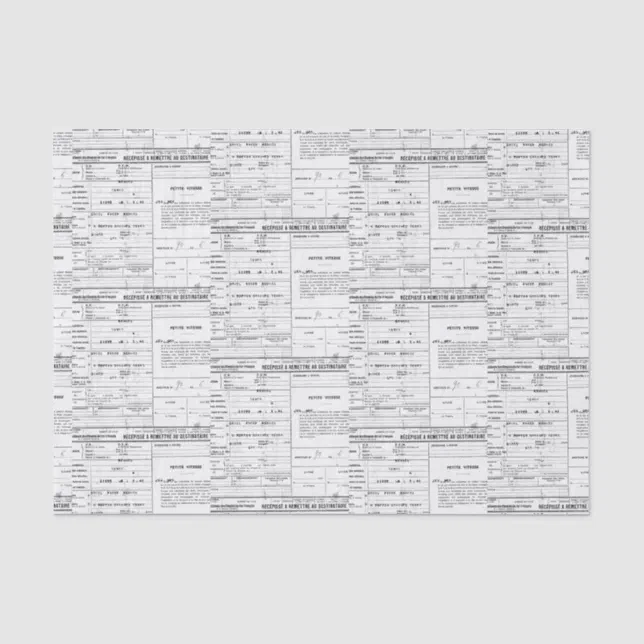 Vintage Receipt Tissue Paper | Zazzle