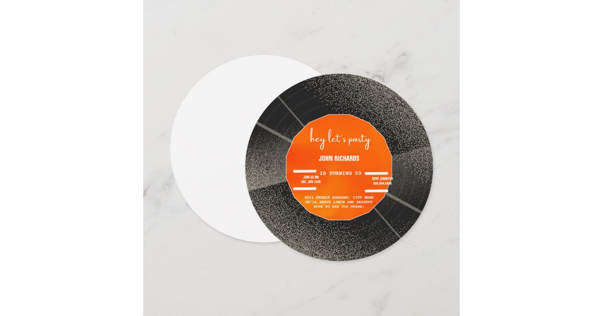 Vintage Record Birthday invitation | Zazzle