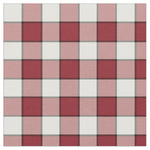 Red And White Checkered Fabric | Zazzle