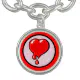 Vintage Red Bleeding Heart Liberal Pop Art Bracelet | Zazzle