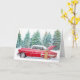 Vintage Red Car Christmas Card | Zazzle