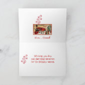 Vintage Red Christmas Train Card | Zazzle