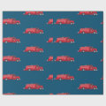 Vintage Red Fire Engine Fire Truck Wrapping Paper | Zazzle