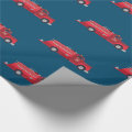 Vintage Red Fire Engine Fire Truck Wrapping Paper | Zazzle